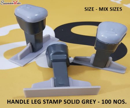 Handle Leg Stamp Solid Grey – 100 Nos (Mix Sizes) – Asian Seemandhar