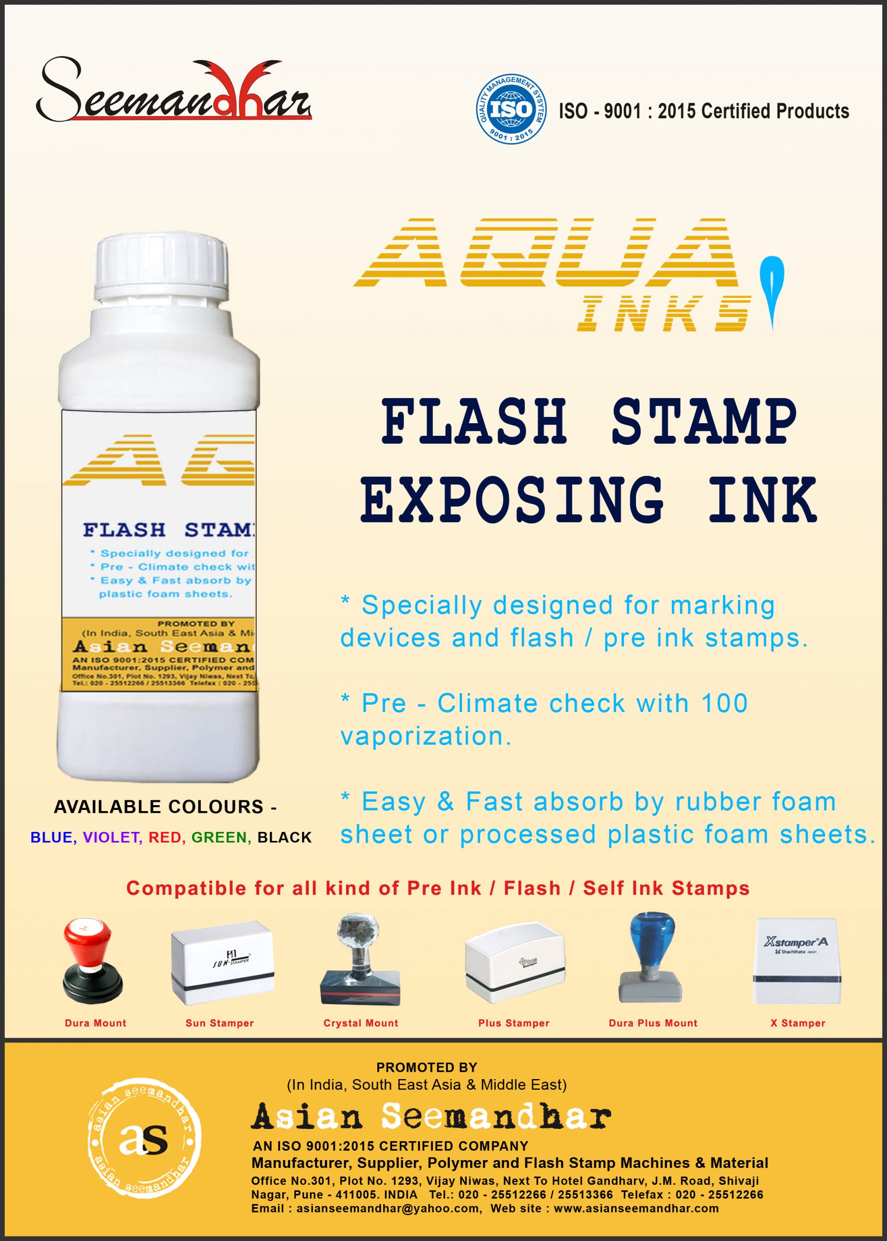 Aqua Flash Ink – 1 Lit. – Asian Seemandhar